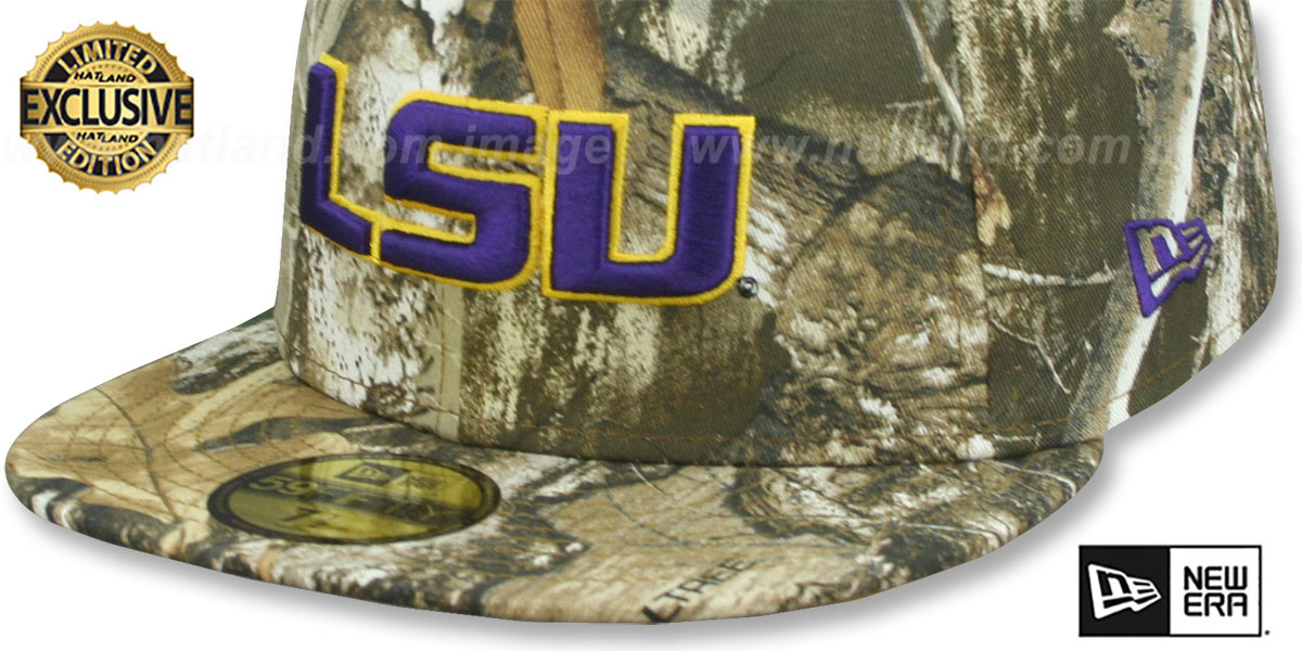 Louisiana State LSU NCAA TEAM-BASIC Realtree Camo Fitted Hat