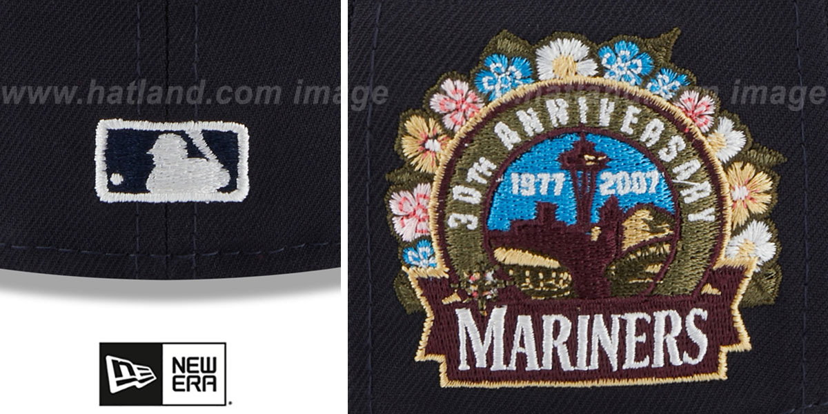 Seattle Mariners BOTANICAL SIDE-PATCH Navy Fitted Hat