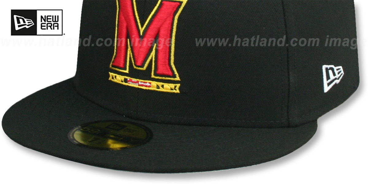 Maryland NCAA TEAM-BASIC Black Fitted Hat by New Era
