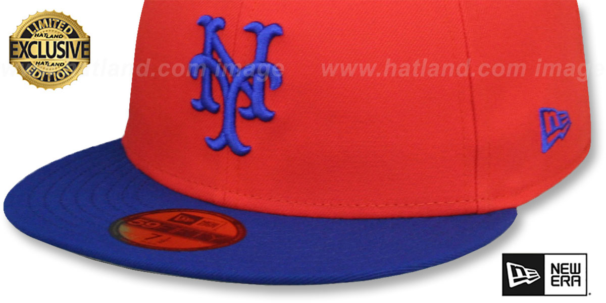 New York Mets COOPERPACK Orange-Royal Fitted Hat by New Era