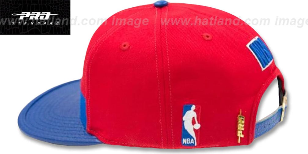 NBA Logoman HORIZON STRAPBACK Red-Royal Hat by Pro Standard