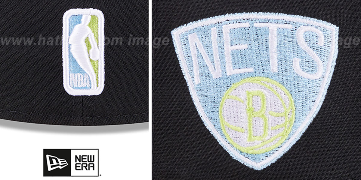 Brooklyn Nets COLOR PACK SIDE-PATCH Black Fitted Hat