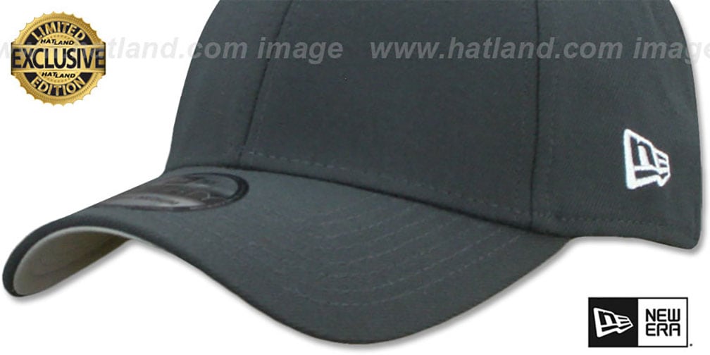 New Era 39THIRTY-BLANK Charcoal Flex Fitted Hat