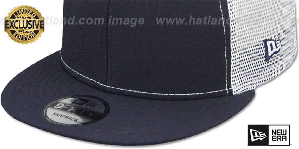New Era MESH-BACK BLANK SNAPBACK Navy-White Hat