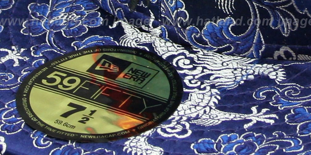 New Era SATIN DRAGON Navy Blue Fitted Hat