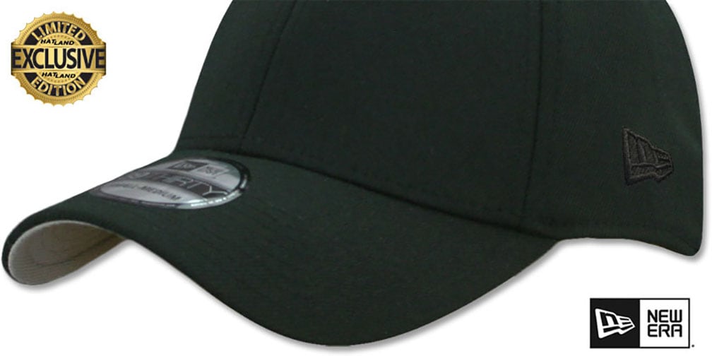 New Era TONAL 39THIRTY-BLANK Black Flex Fitted Hat