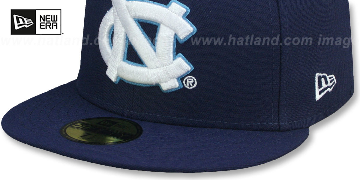 North Carolina NCAA TEAM-BASIC Navy Fitted Hat by New Era