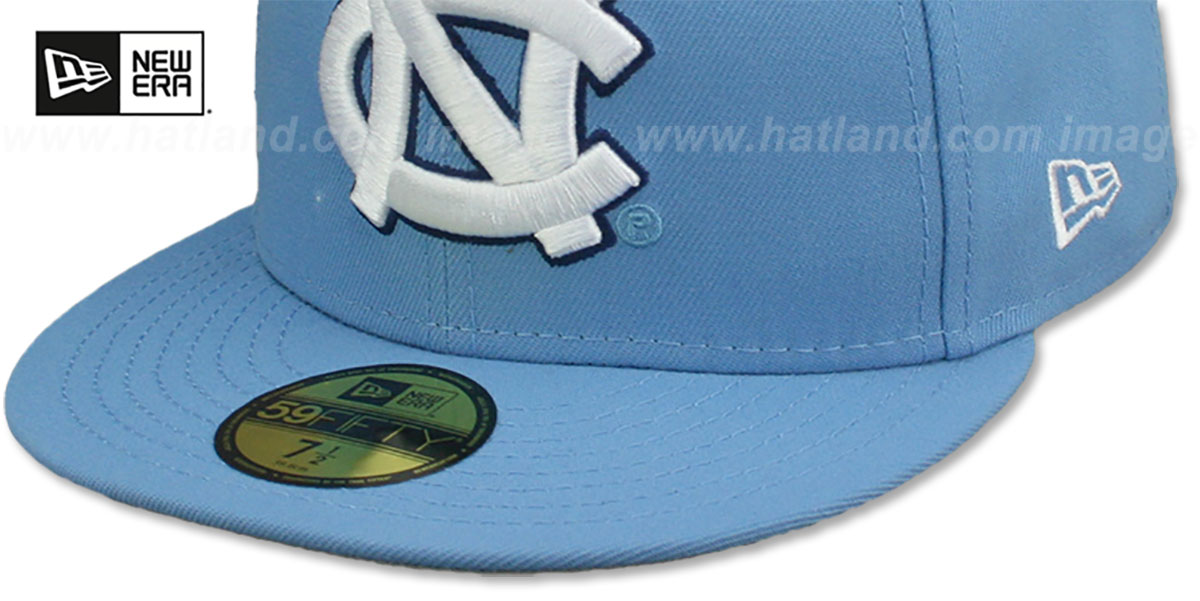 North Carolina NCAA TEAM-BASIC Sky Fitted Hat by New Era