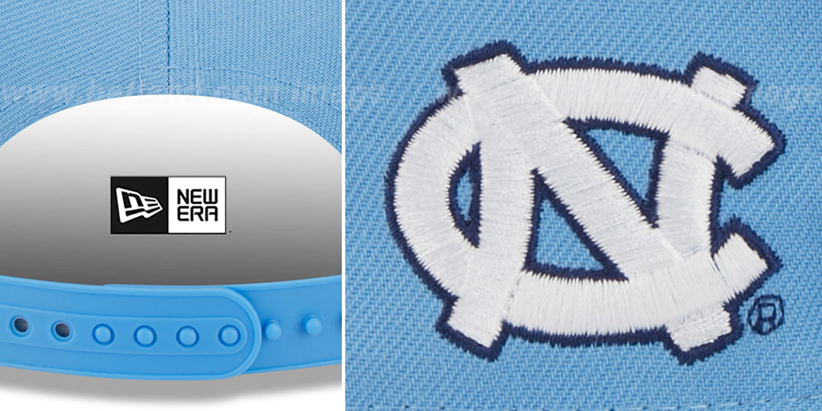 North Carolina TEAM-SCRIPT SNAPBACK Sky Hat by New Era