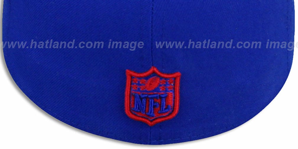New York NY Giants NFL WRAP-IT-UP Royal Fitted Hat