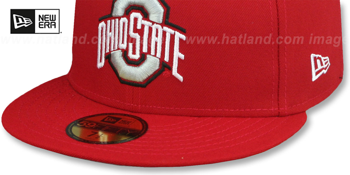 Ohio State NCAA TEAM-BASIC Red Fitted Hat by New Era