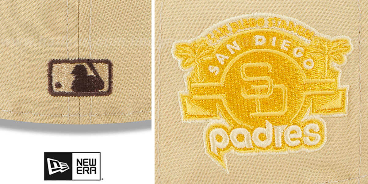 San Diego Padres ILLUSION SIDE-PATCH Gold-Brown Fitted Hat