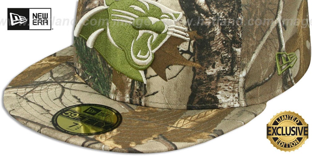 Carolina Panthers NFL TEAM-BASIC Realtree Camo Fitted Hat