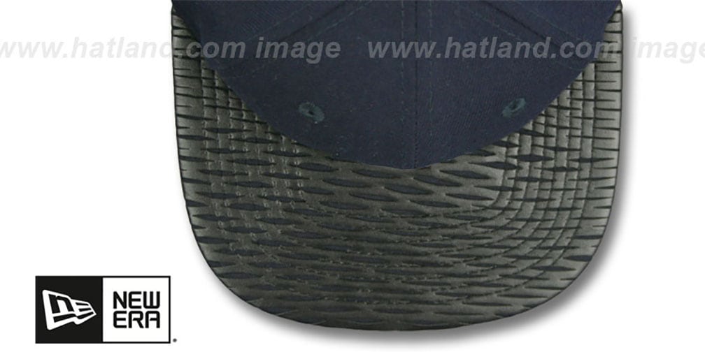 New England Patriots NFL THROWBACK LEATHER-RIP SNAPBACK Navy-Blac