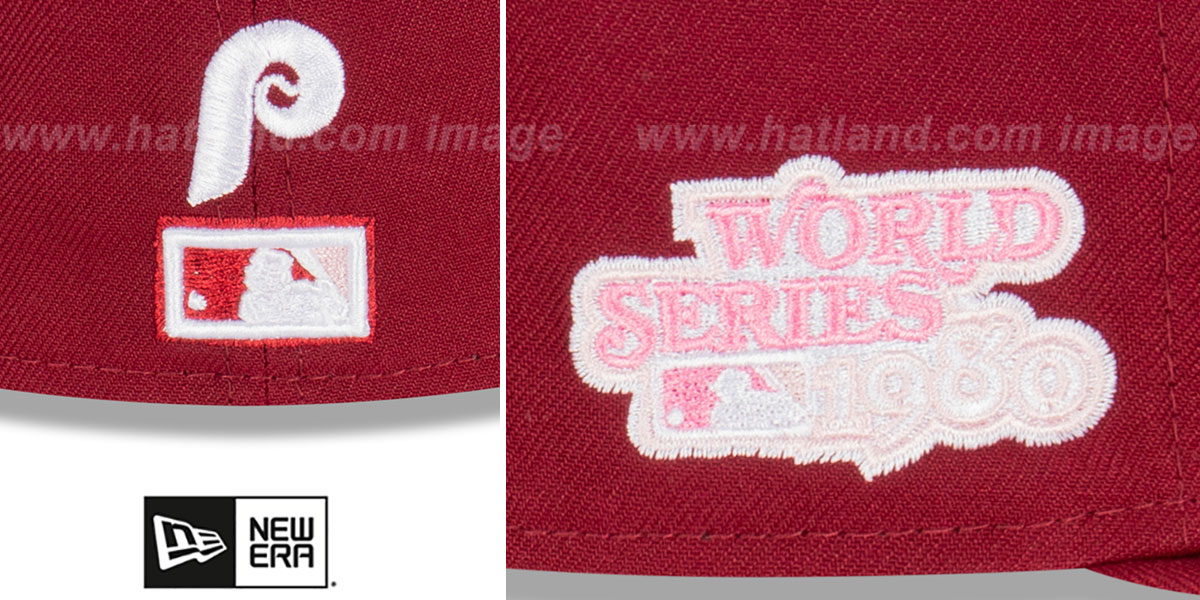 Philadelphia Phillies LOGO BLOOM SIDE-PATCH Burgundy-Pink Fitted