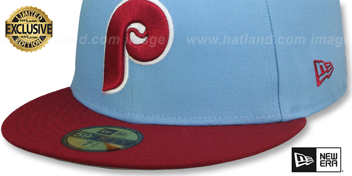 Philadelphia Phillies COOPERPACK Sky-Burgundy Fitted Hat