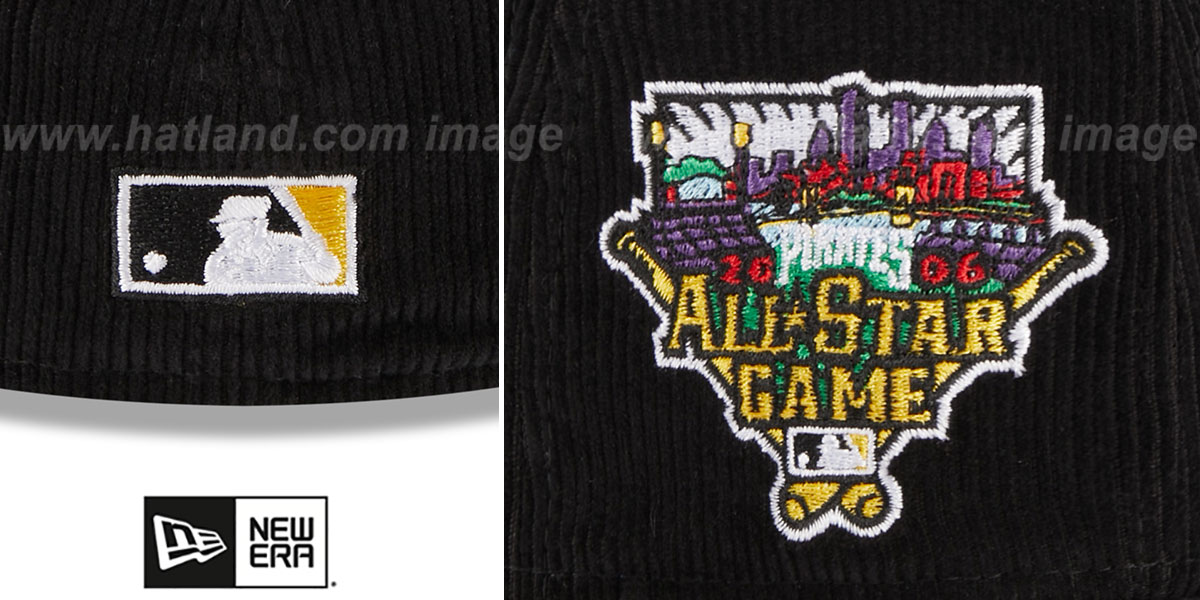 Pittsburgh Pirates OLD SCHOOL CORDUROY SIDE-PATCH Black Fitted Ha