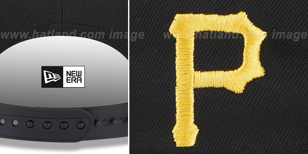 Pittsburgh Pirates TEAM-SCRIPT SNAPBACK Black Hat by New Era