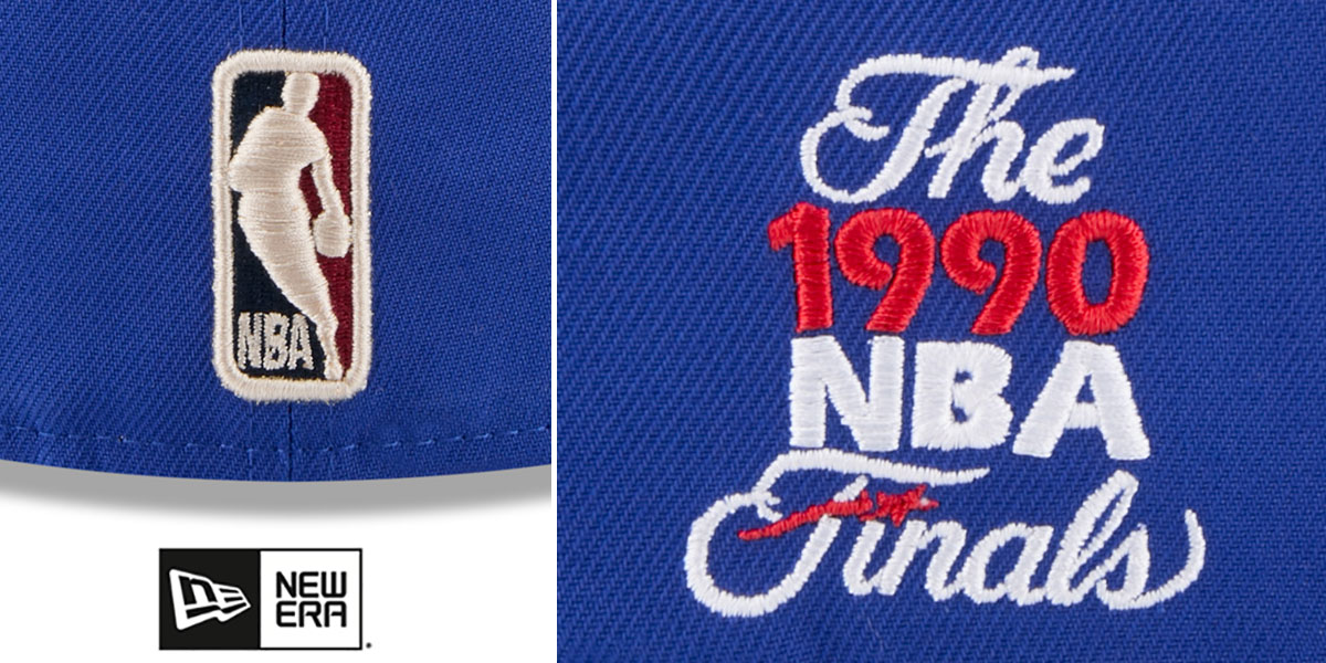 Detroit Pistons 1990 Finals ANNIVERSARY SIDE-PATCH Royal Fitted H