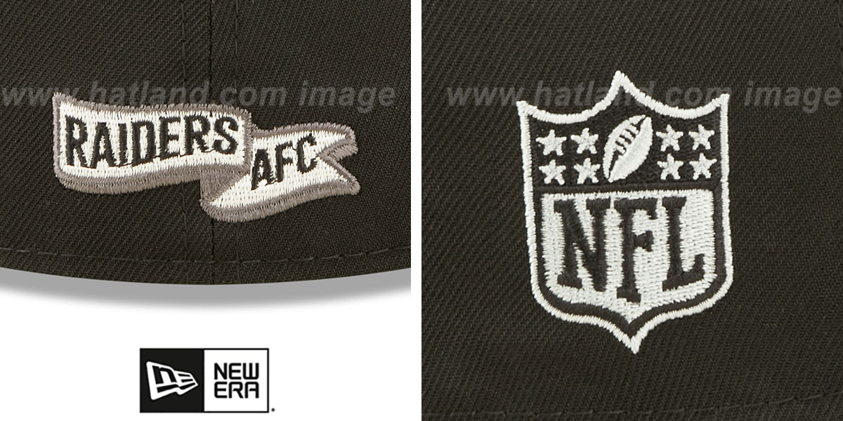 Oakland Raiders 2022 NFL THROWBACK SIDELINE Black Fitted Hat