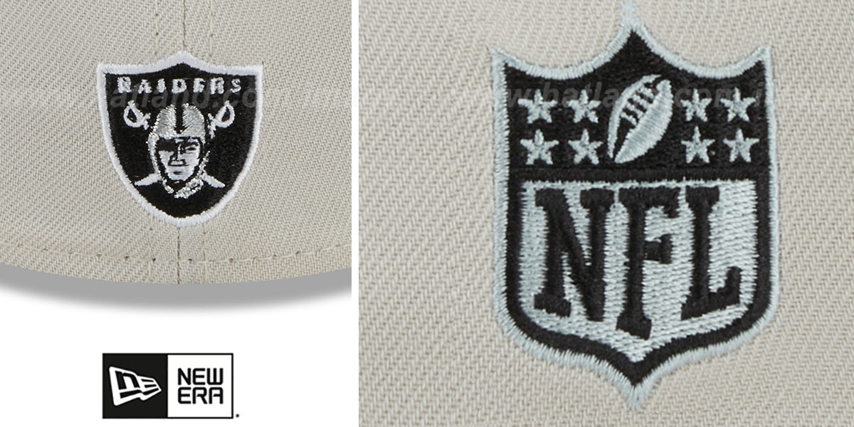 Las Vegas Raiders 2023 NFL DRAFT FLEX Stone-Black Hat
