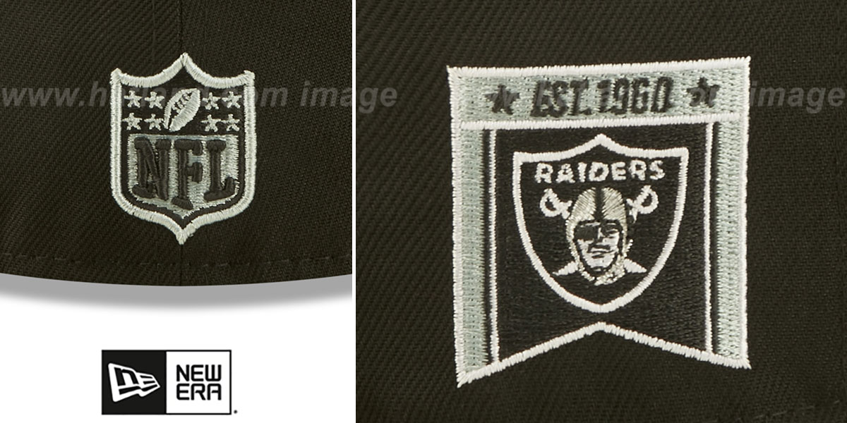 Las Vegas Raiders BANNER SIDE-PATCH Black Fitted Hat