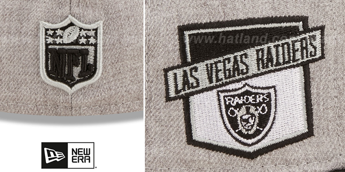 Las Vegas Raiders EST HEATHER SIDE-PATCH Grey-Black Fitted Hat
