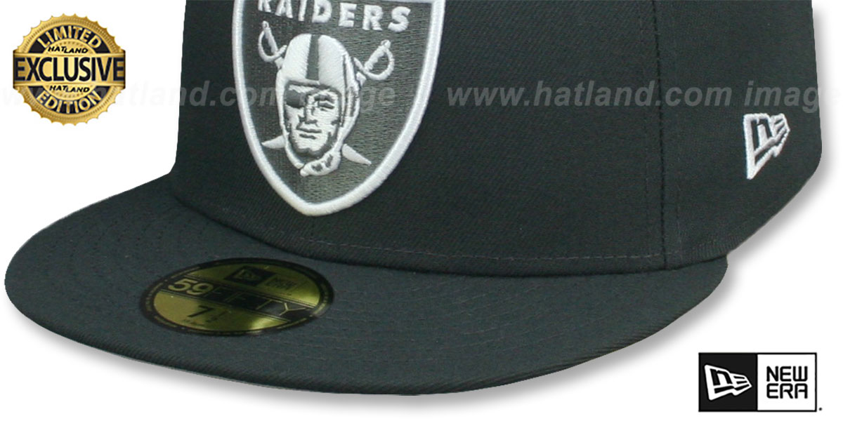 Las Vegas Raiders NFL TEAM-BASIC Charcoal-White Fitted Hat