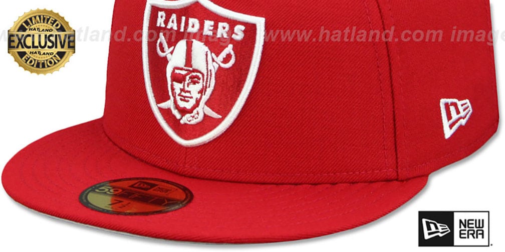 Las Vegas Raiders NFL TEAM-BASIC Red-White Fitted Hat