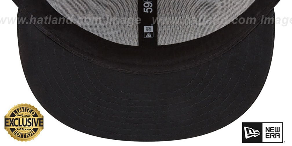 Las Vegas Raiders RAIDER-NATION Grey-Black Fitted Hat