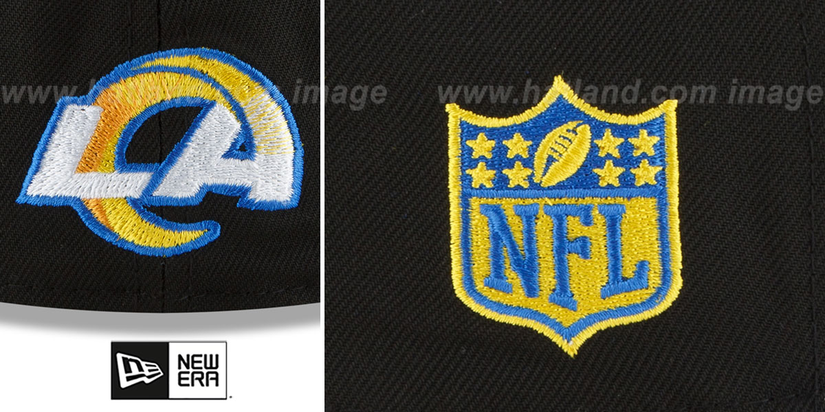 Los Angeles Rams 2022 NFL DRAFT Black-Royal Fitted Hat