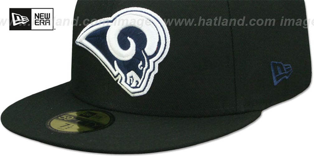 Los Angeles Rams NFL TEAM-BASIC Black-Navy Fitted Hat