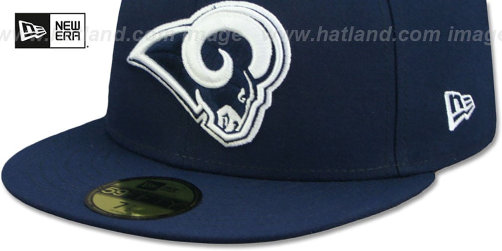 Los Angeles Rams NFL TEAM-BASIC Navy-White Fitted Hat