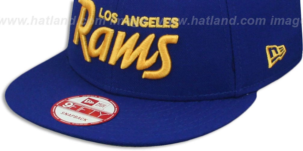 Los Angeles Rams SCRIPT TEAM-BASIC SNAPBACK Royal-Gold Hat