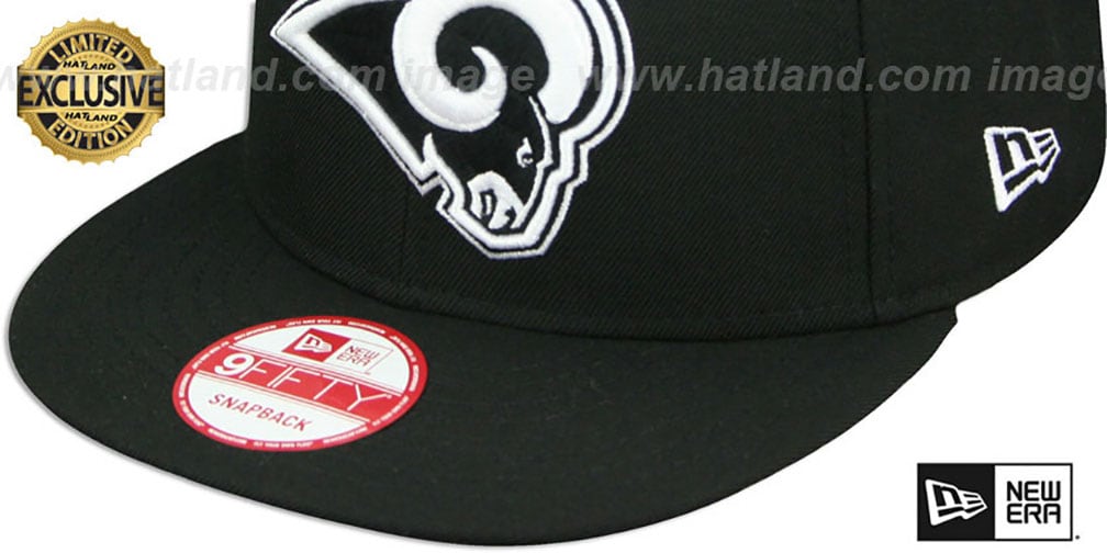 Los Angeles Rams TEAM-BASIC SNAPBACK Black-White Hat