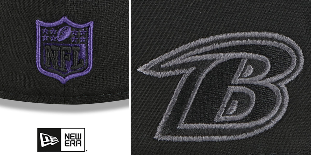 Baltimore Ravens NFL CARTOON A-FRAME Black Fitted Hat