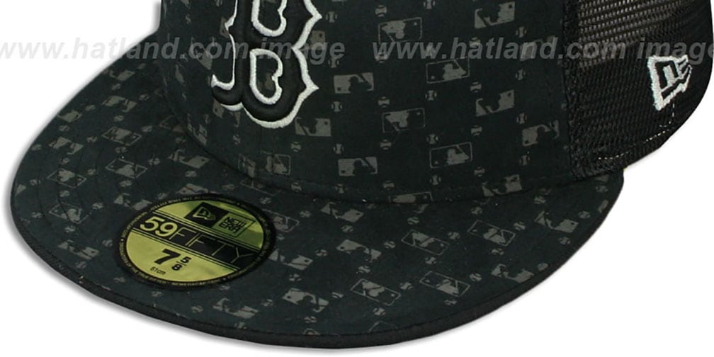 Boston Red Sox MLB FLOCKING Mesh Back Fitted Hat by New Era