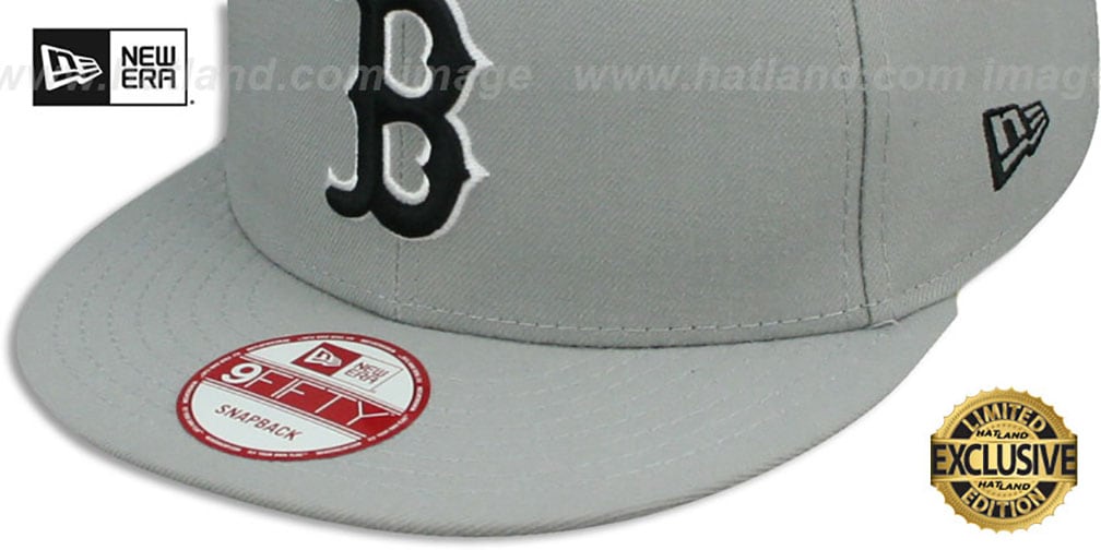 Boston Red Sox TEAM-BASIC SNAPBACK Grey-Black Hat by New Era