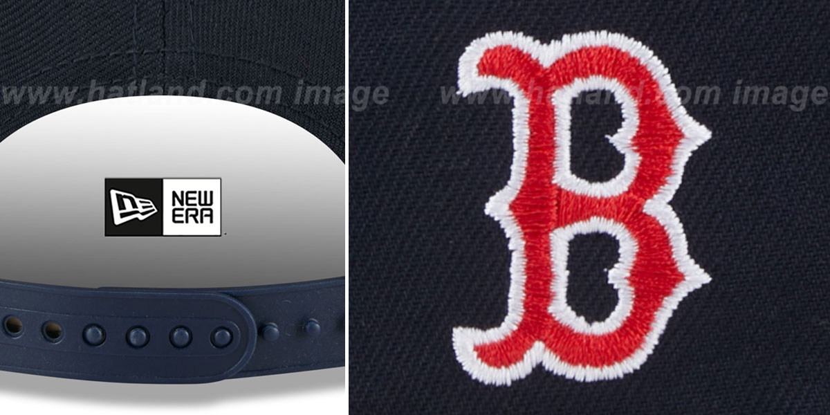 Boston Red Sox TEAM-SCRIPT SNAPBACK Navy Hat by New Era