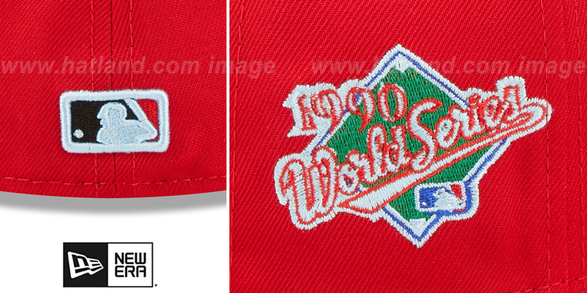 Cincinnati Reds 1990 WS CLOUD-UNDER Red Fitted Hat