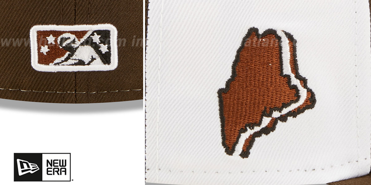 Portland Sea Dogs THEME NIGHT Brown-White-Brown Fitted Hat