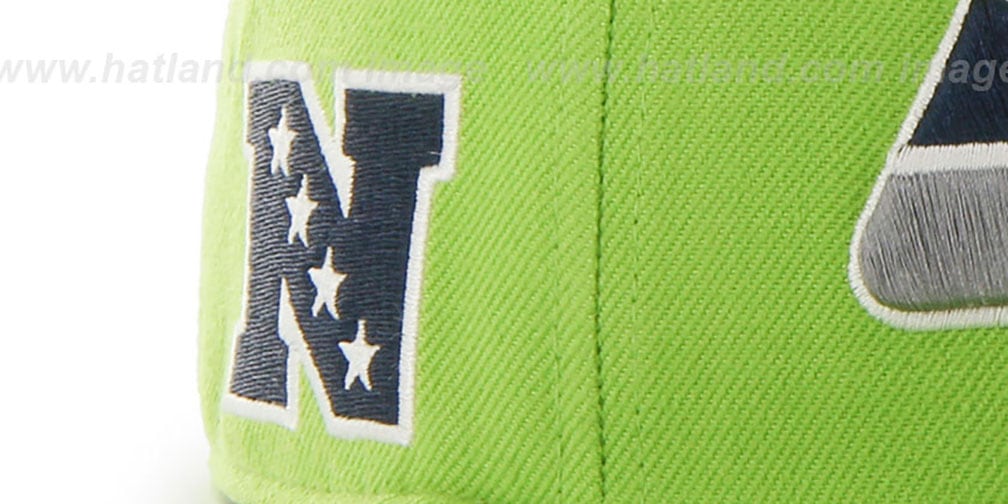 Seattle Seahawks SUPER-SHOT STRAPBACK Lime Hat
