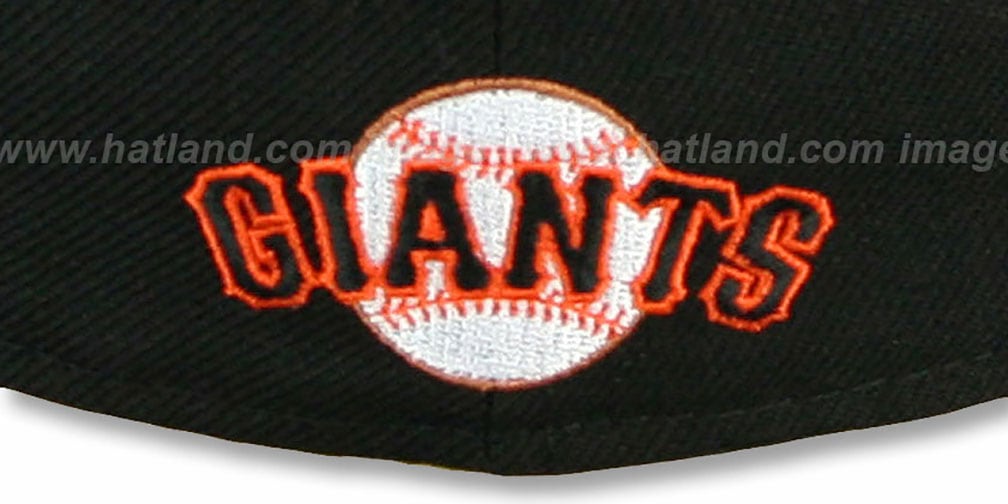 San Francisco SF Giants SCRIPT-PUNCH Black-Orange Fitted Hat