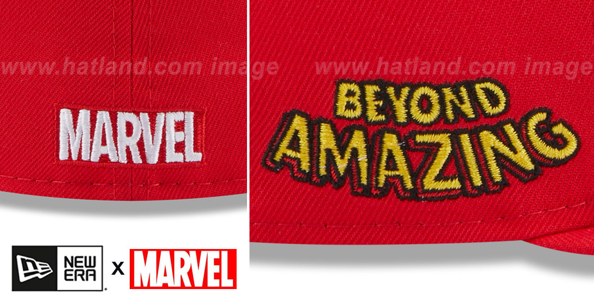 Spiderman SPIDERVERSE FACES Red Fitted Hat by New Era