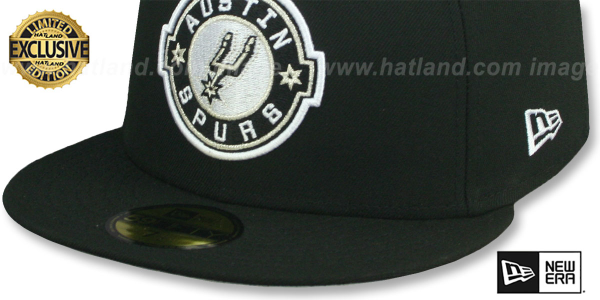 Austin Spurs NBA G-LEAGUE Black Fitted Hat by New Era
