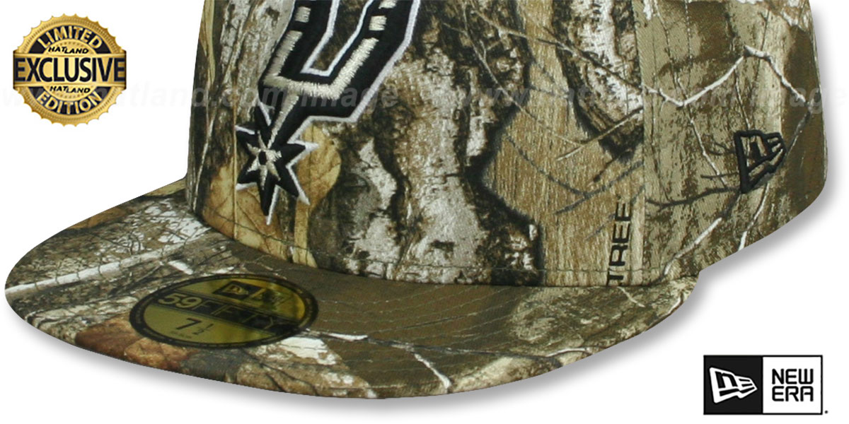 San Antonio Spurs NBA TEAM-BASIC Realtree Camo Fitted Hat