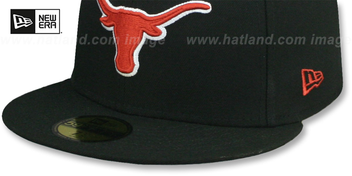 Texas NCAA TEAM-BASIC Black Fitted Hat by New Era