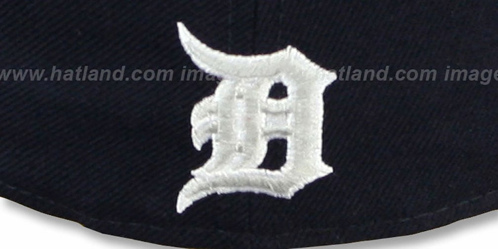 Detroit Tigers SCRIPT-PUNCH Navy-Grey Fitted Hat by New Era