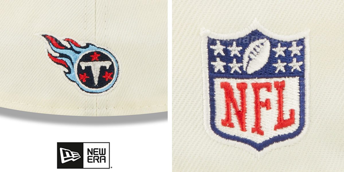 Tennessee Titans 2022 NFL SIDELINE Cream-Navy Fitted Hat