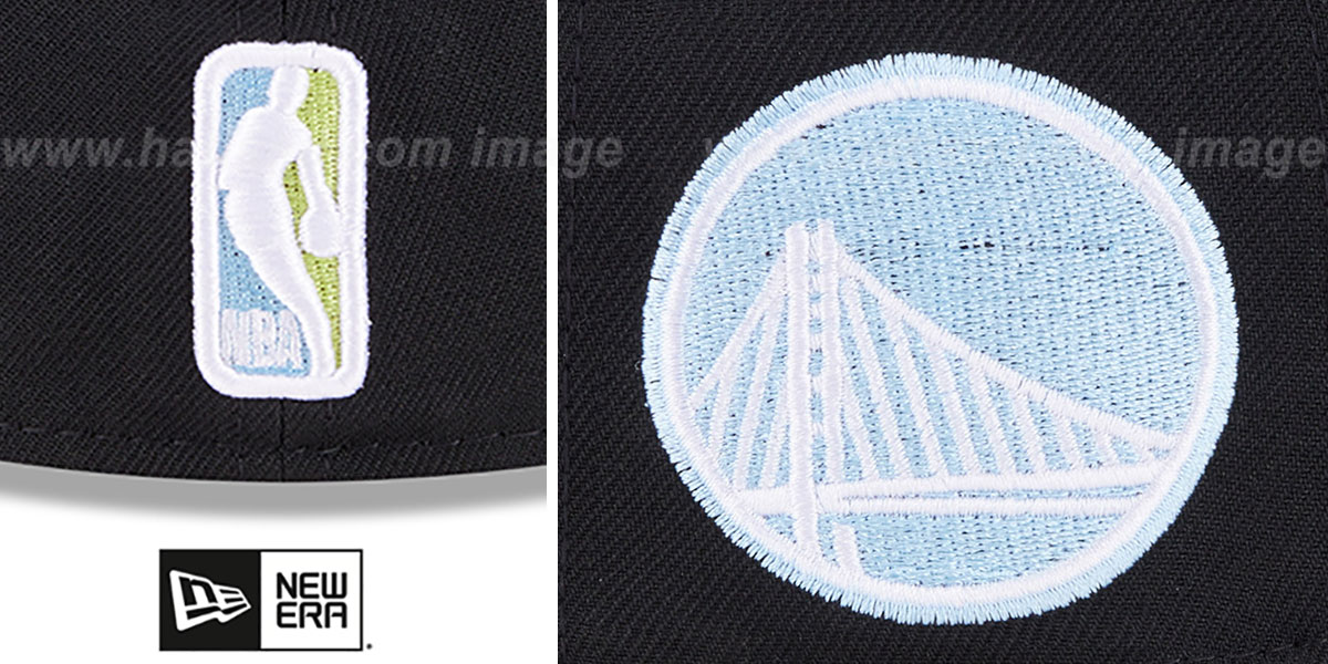 Golden State Warriors COLOR PACK SIDE-PATCH Black Fitted Hat